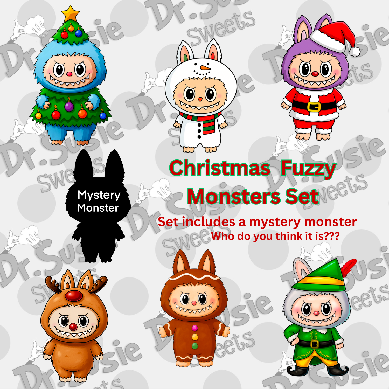 Christmas Fuzzy Monsters Set-STL – My Store