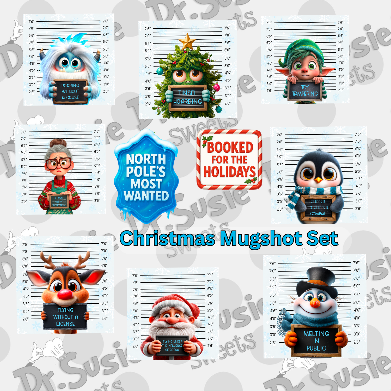 Christmas Mugshot Series-Edible Printer Digital Image – My Store