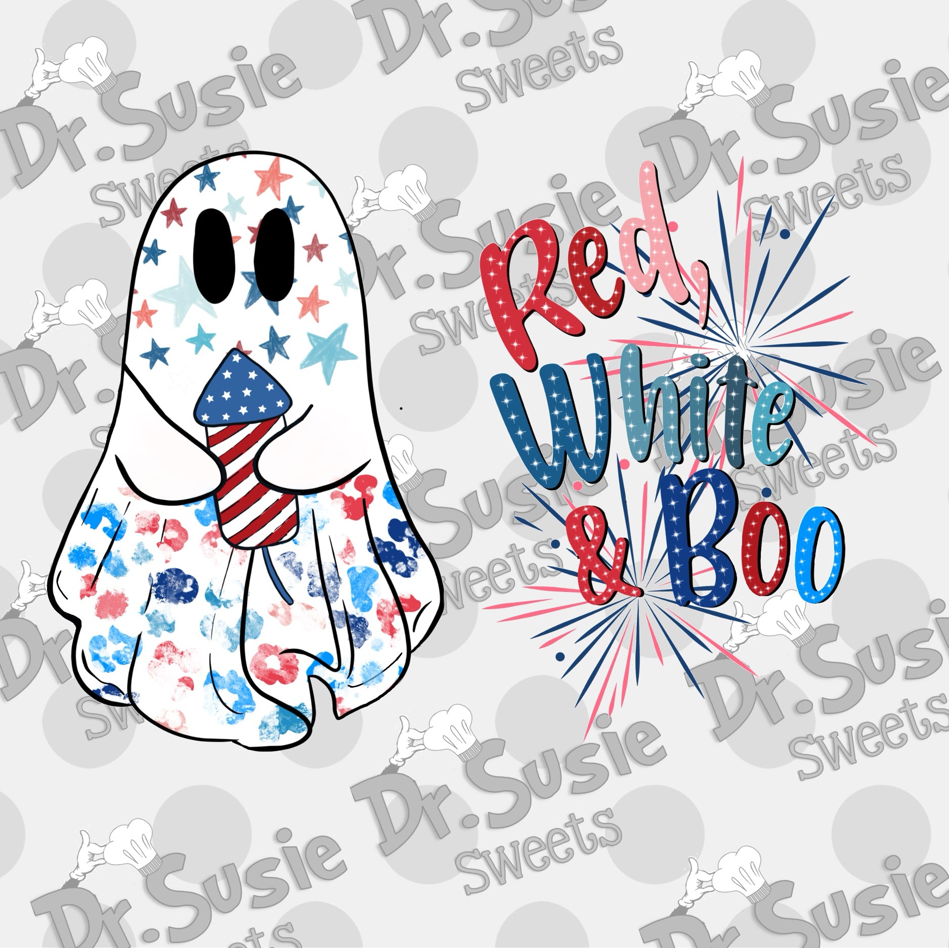 Red White and Boo Set-Edible Printer Digital Image – My Store